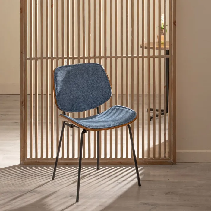 Silla azul dm-metal salón - Outfit Home